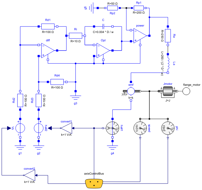 Modelica: Mechanics.MultiBody.Examples.Systems.RobotR3.Utilities.Motor Modelica: Mechanics.MultiBody.Examples.Systems.RobotR3.Utilities.Motor